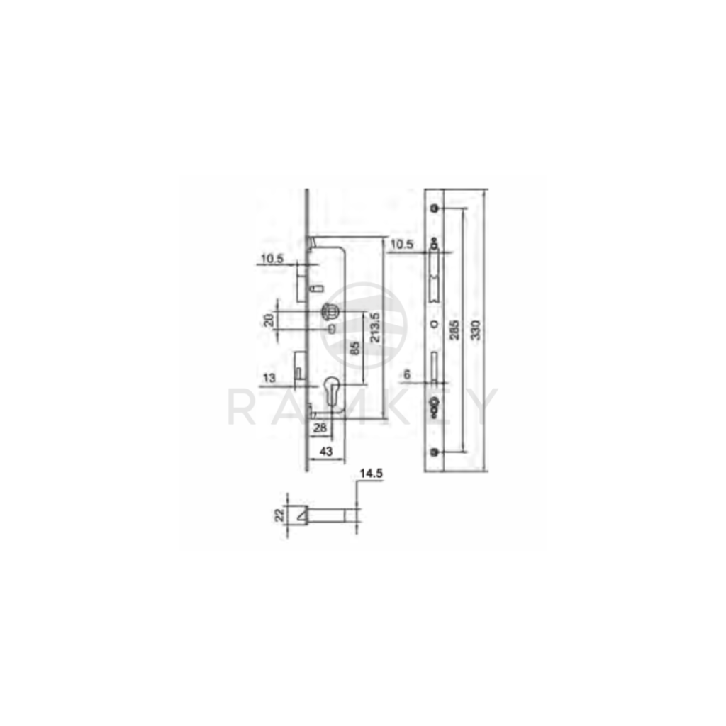 Sliding Folding Door Lock 431 System - Ramkey