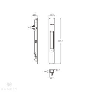 Cmech Multi Point Bump Lock Recessed Pull Handle - Ramkey